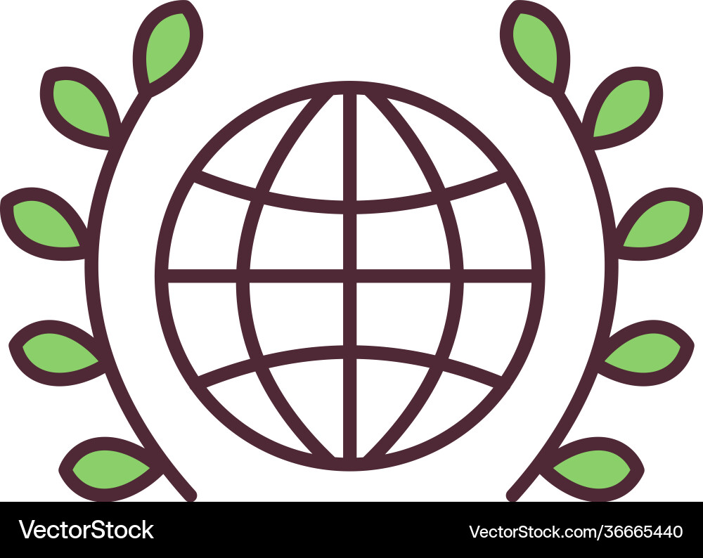 World peace rgb color icon Royalty Free Vector Image