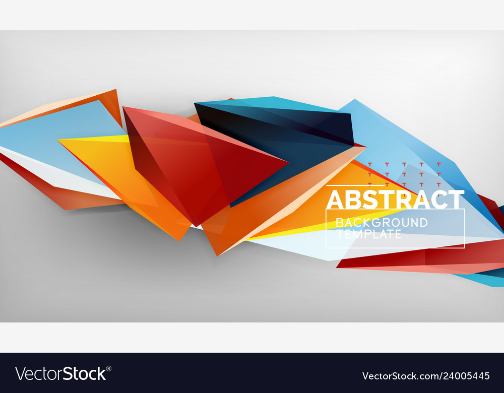 Abstract color triangles geometric background Vector Image