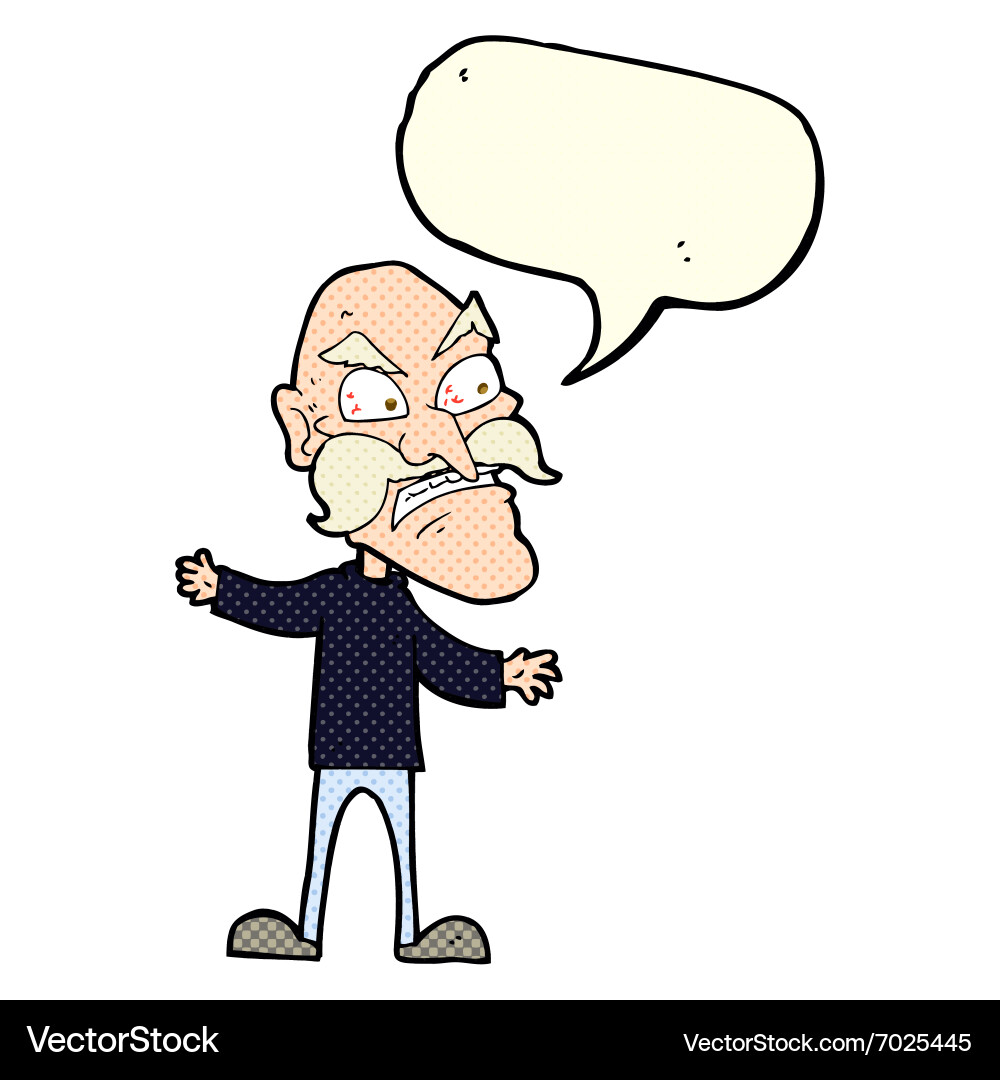 Angry Old Man Clipart