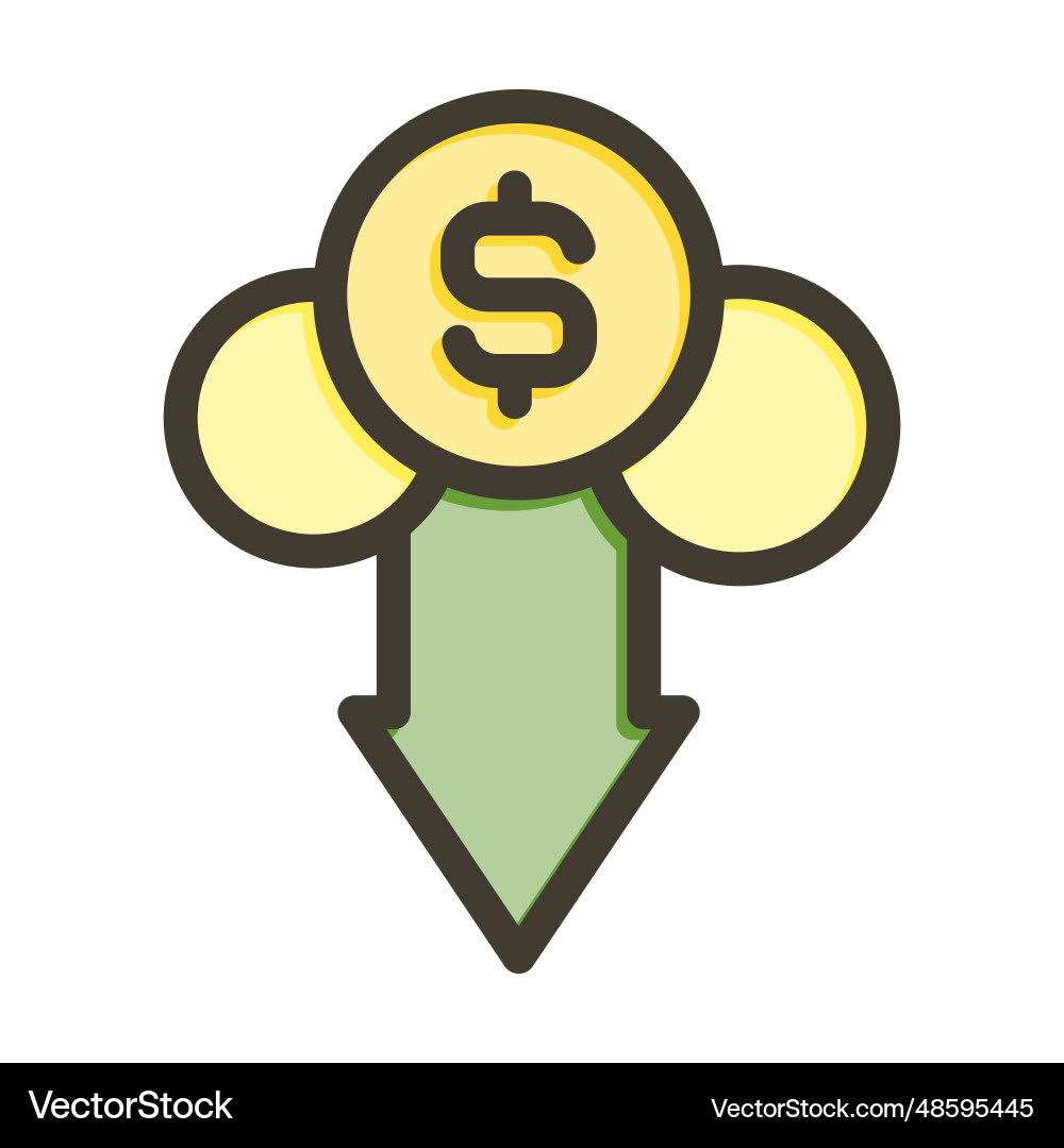 Cheap thick line filled colors for personal Vector Image