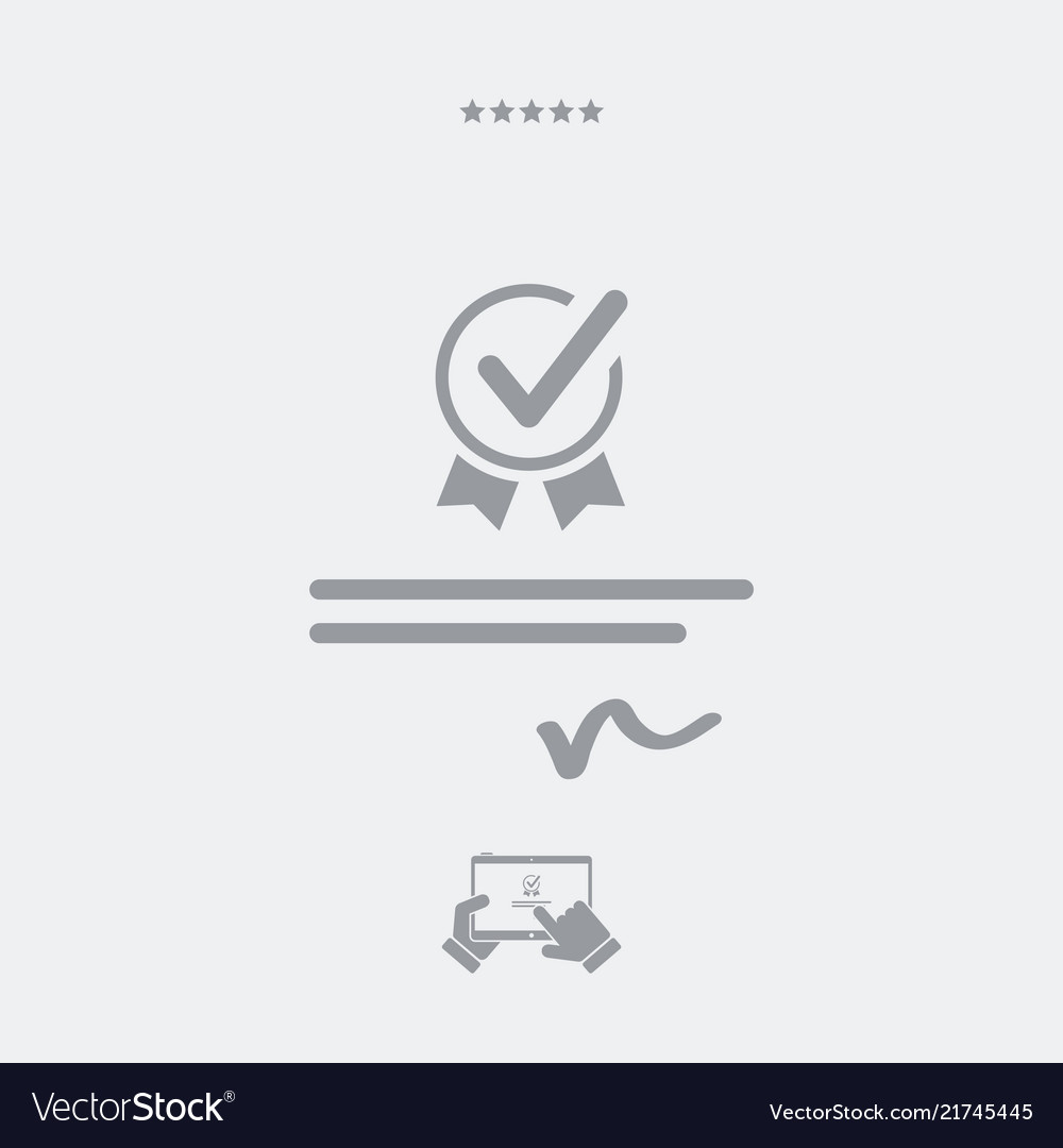 Checking official document - web icon Royalty Free Vector