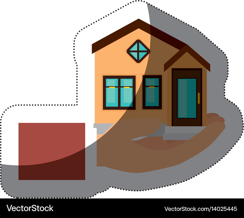 House exterior isolated icon Royalty Free Vector Image