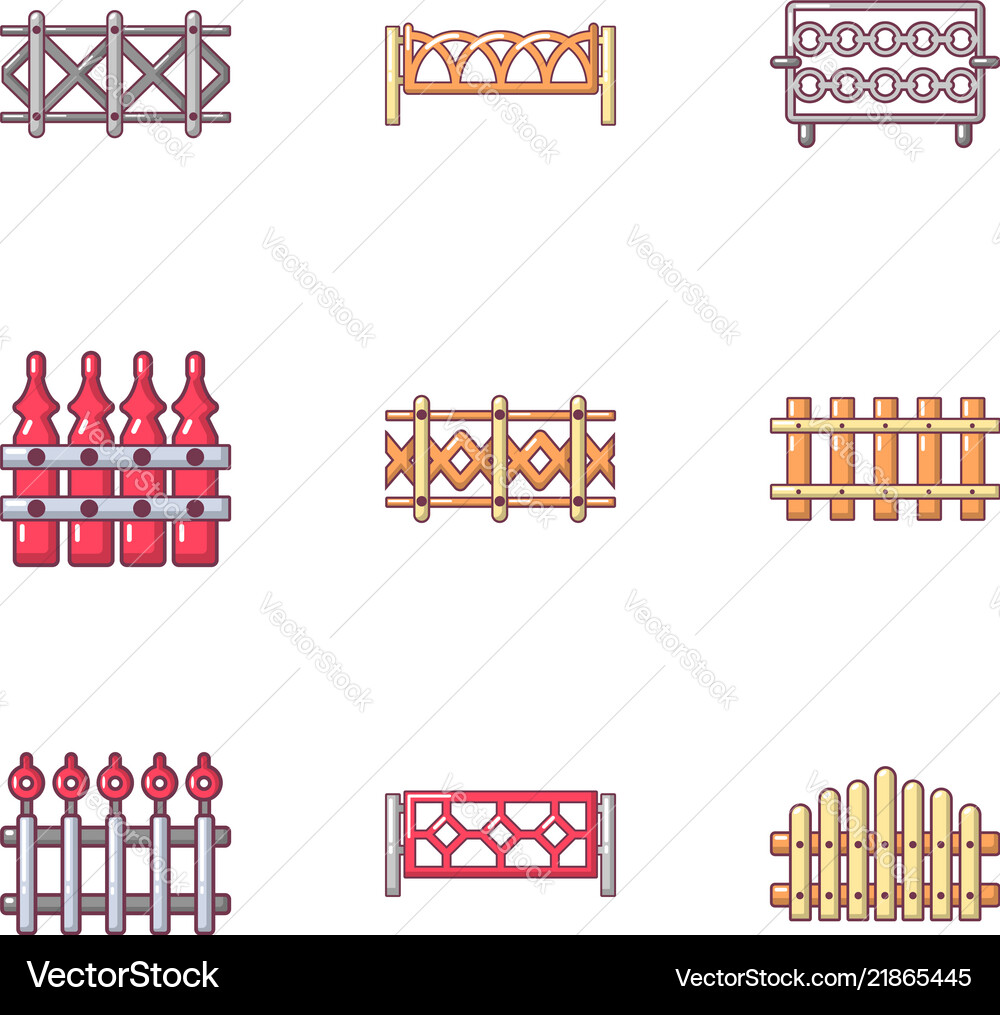 Intake icons set cartoon style Royalty Free Vector Image