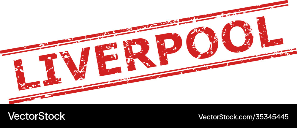 Liverpool seal with rubber style and double Vector Image