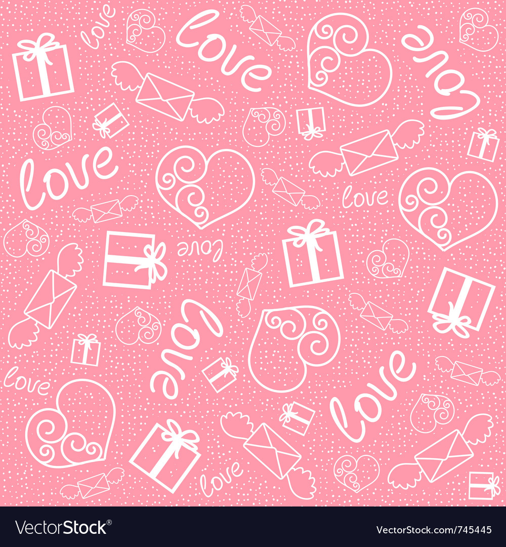 Love pattern Royalty Free Vector Image - VectorStock