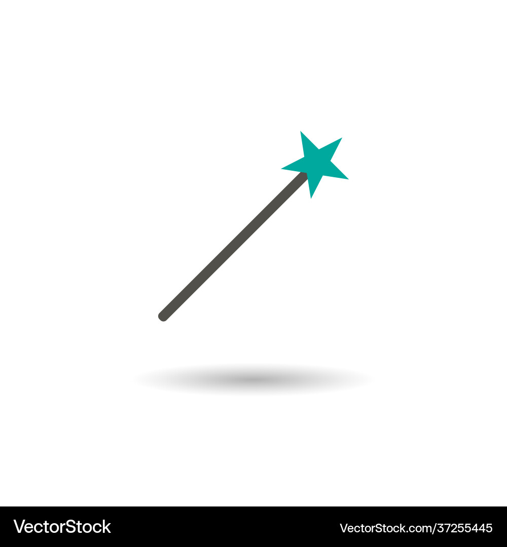 Magic wand simple icon wand isolated icon Vector Image