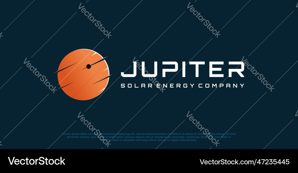 Planet logo abstract for solar tech company Vector Image