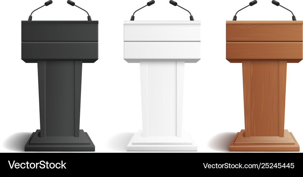 Stage stand or debate podium rostrum with Vector Image