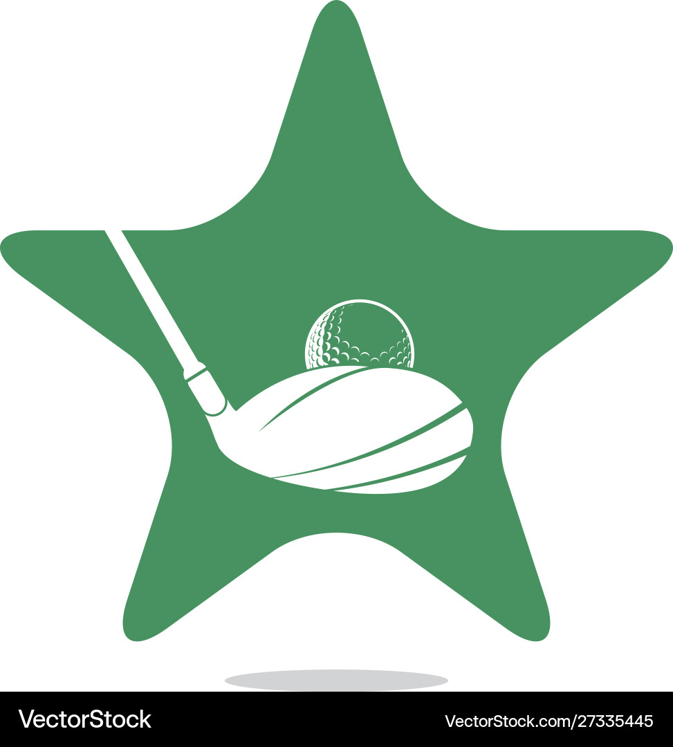 Star golf club logo design Royalty Free Vector Image