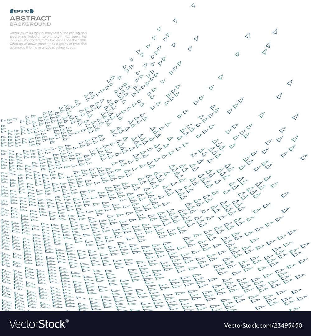 Abstract of blue triangle technology mesh pattern Vector Image