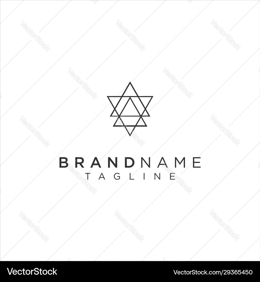 Abstract triangle line logo icon stcok Royalty Free Vector