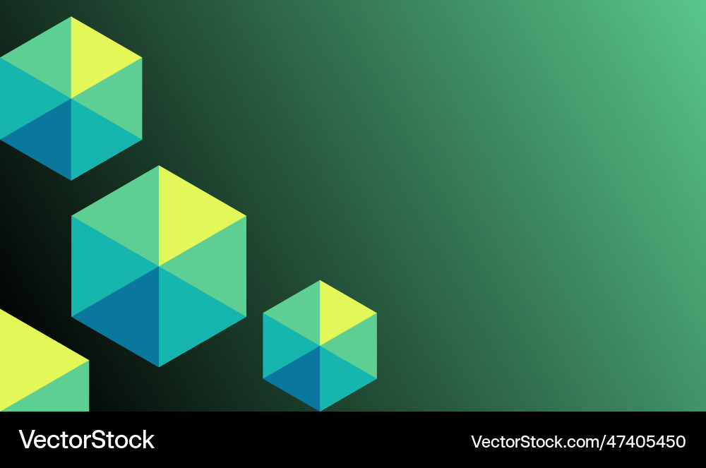 Background low poly geometric green design modern Vector Image