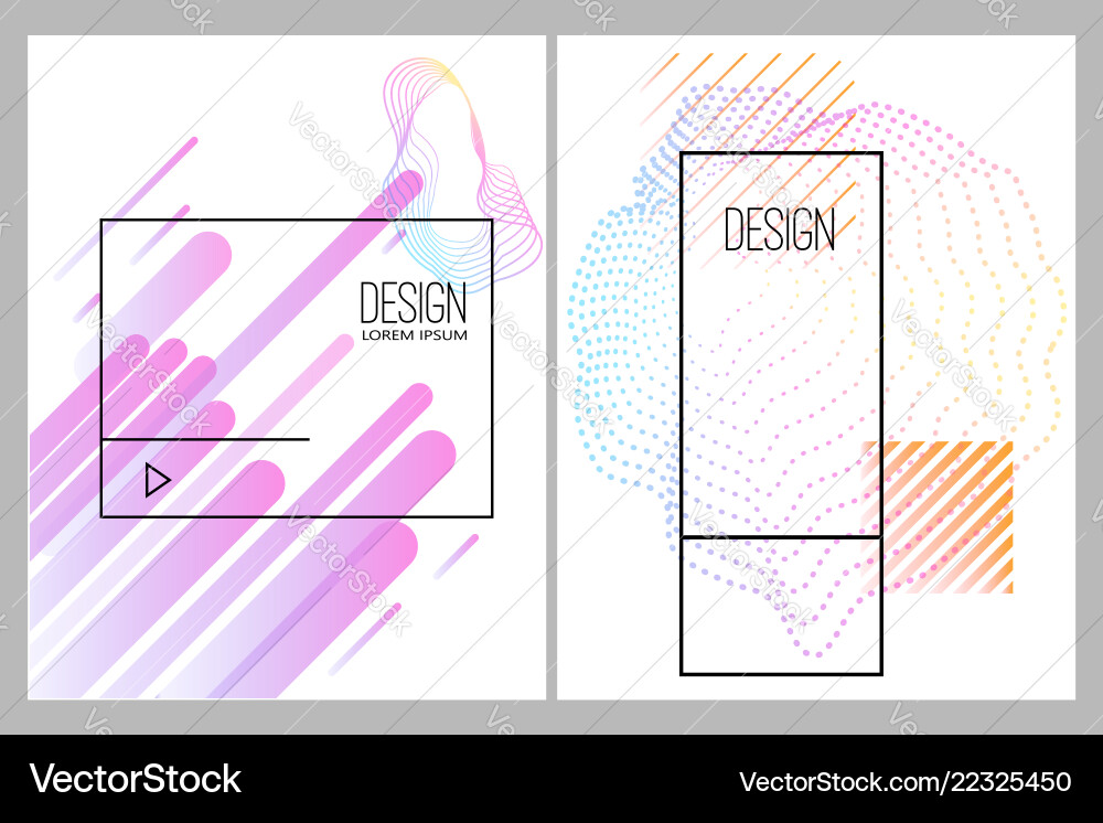 Banner design templates with abstract vibrant Vector Image