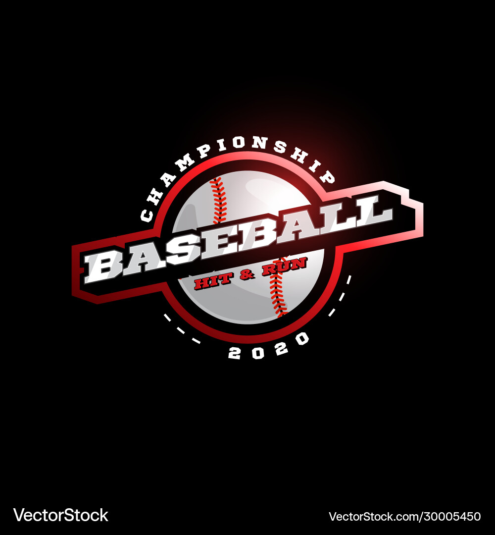 Baseball modern professional sport typography Vector Image