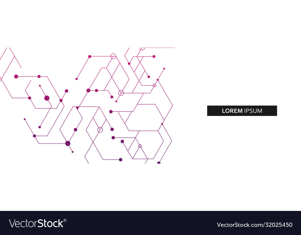 Bright Abstract Molecule On A White Background Vector Image
