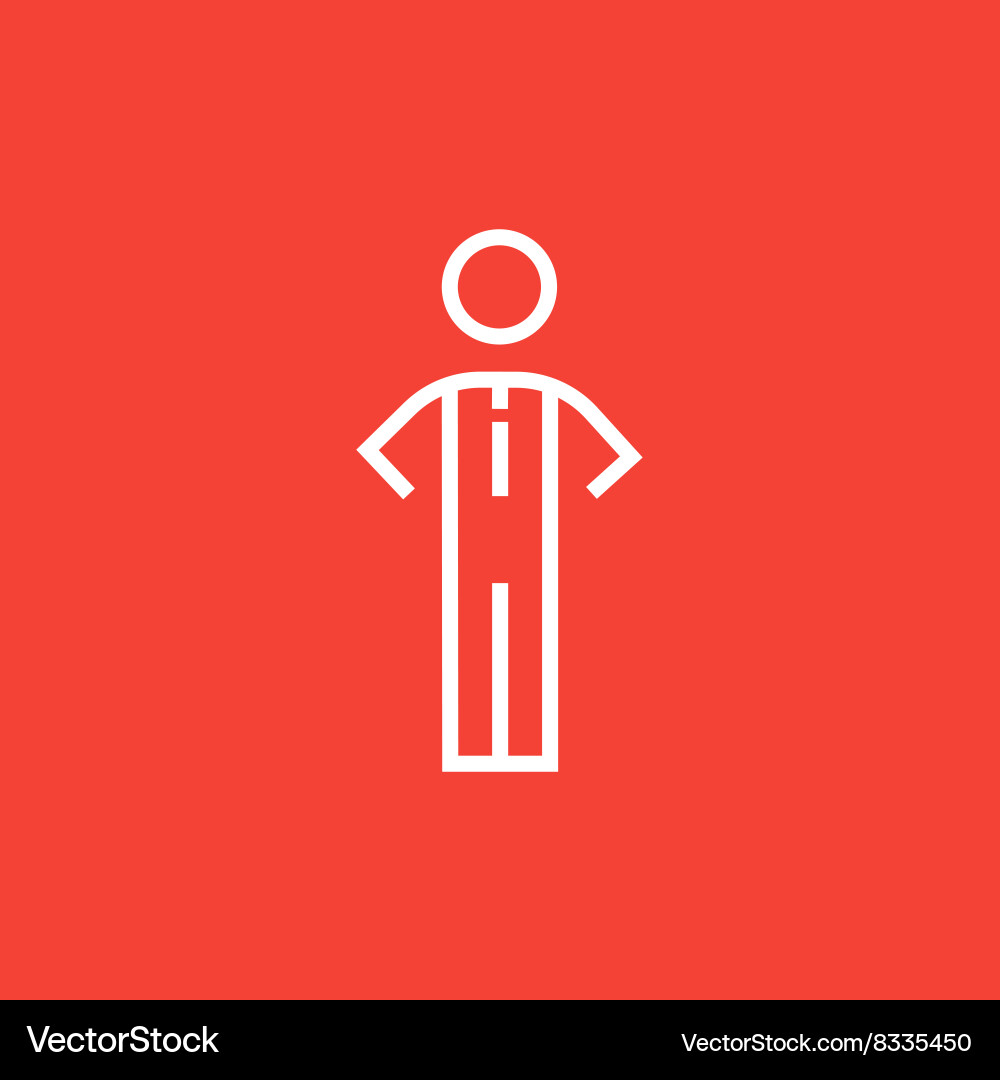 Businessman standing line icon Royalty Free Vector Image