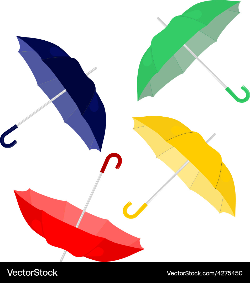 Colorful umbrellas Royalty Free Vector Image - VectorStock