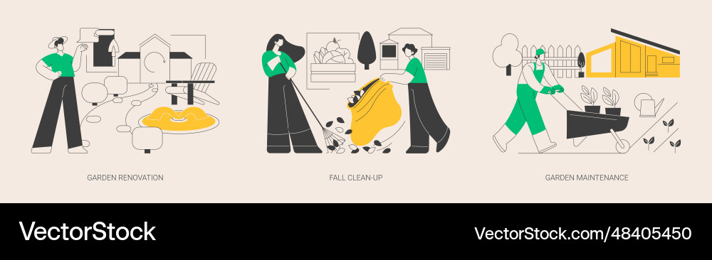 Landscaping service abstract concept Royalty Free Vector