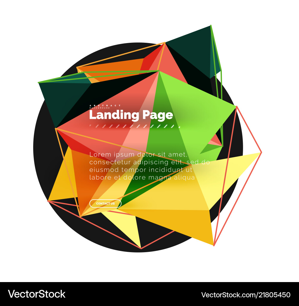 Polygonal geometric design abstract shape made Vector Image