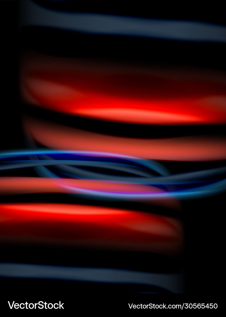 Silk smooth lines on black liquid fluid color Vector Image