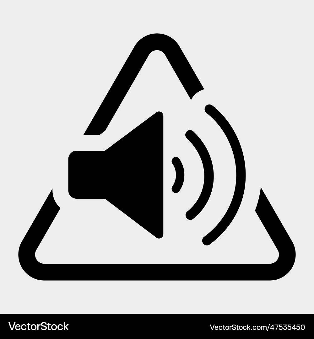 Sound speaker icon on white background Royalty Free Vector