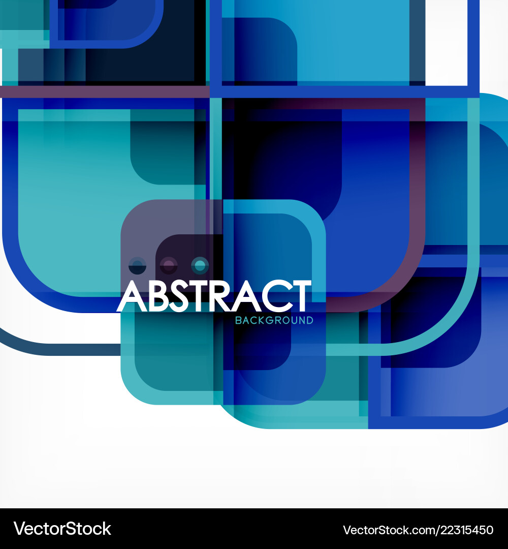 Square geometric abstract background paper art Vector Image