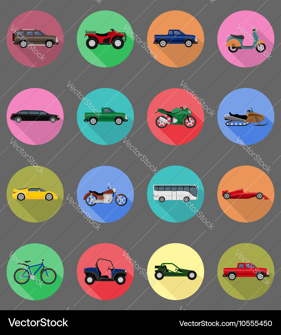 Transport flat icons 59 Royalty Free Vector Image