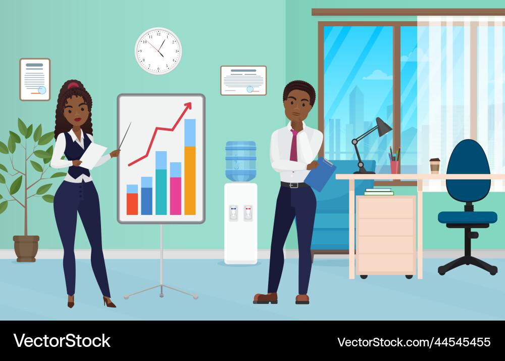 Business training of office workers people Vector Image