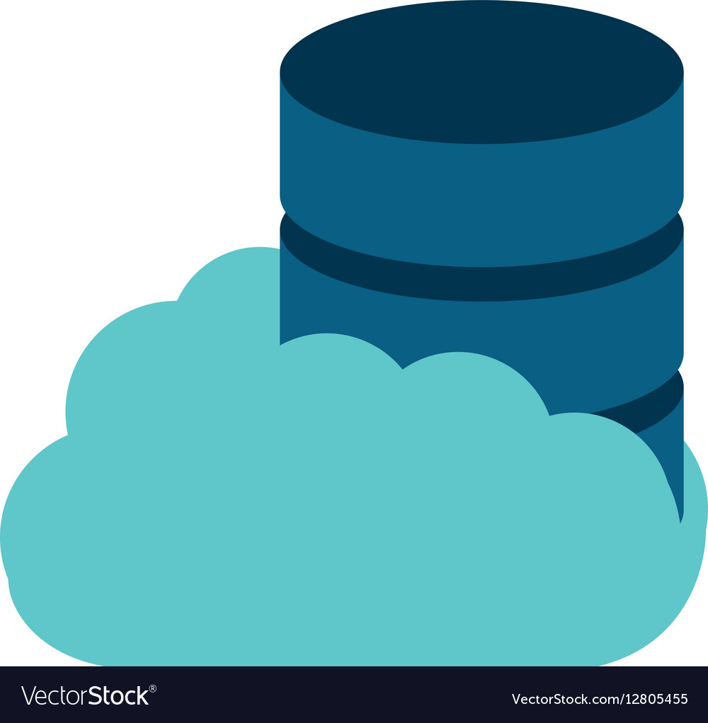 Cloud data server technology Royalty Free Vector Image