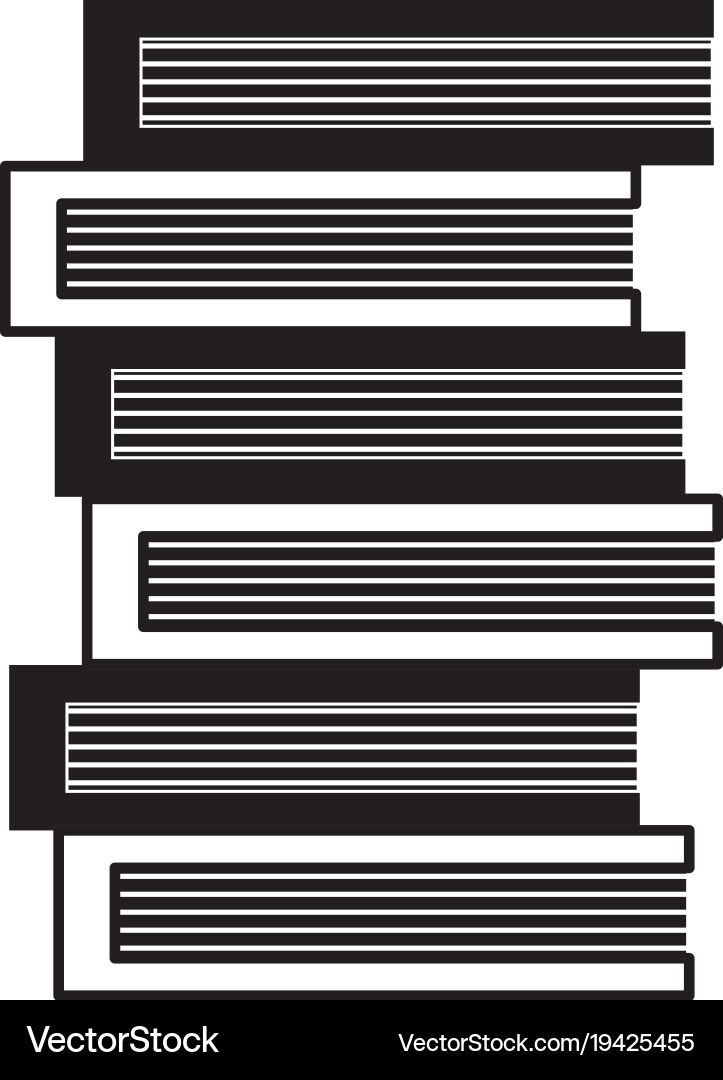 Contour education books object to kowledge Vector Image