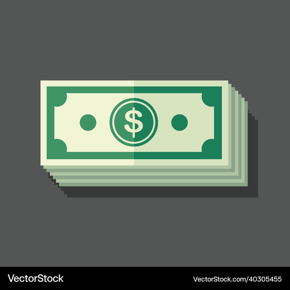 Dollar banknotes paper money Royalty Free Vector Image