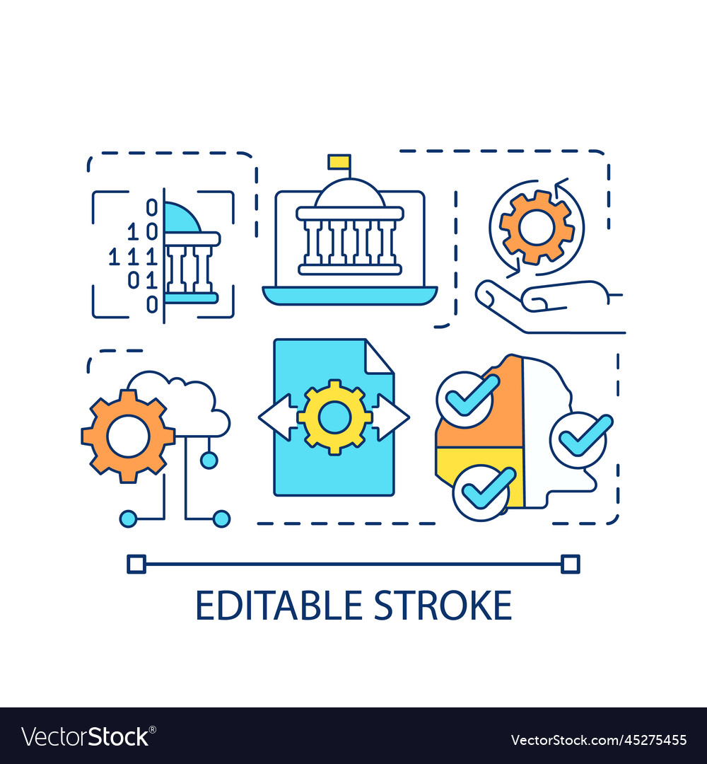 Government digitization concept icon Royalty Free Vector Government digitization concept icon Royalty Free Vector