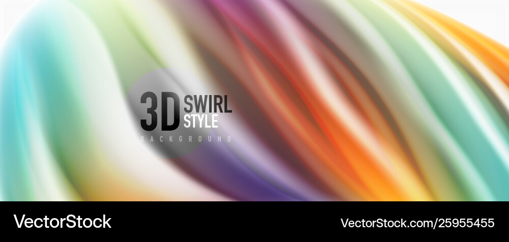 Modern liquid color flow on white - colorful Vector Image