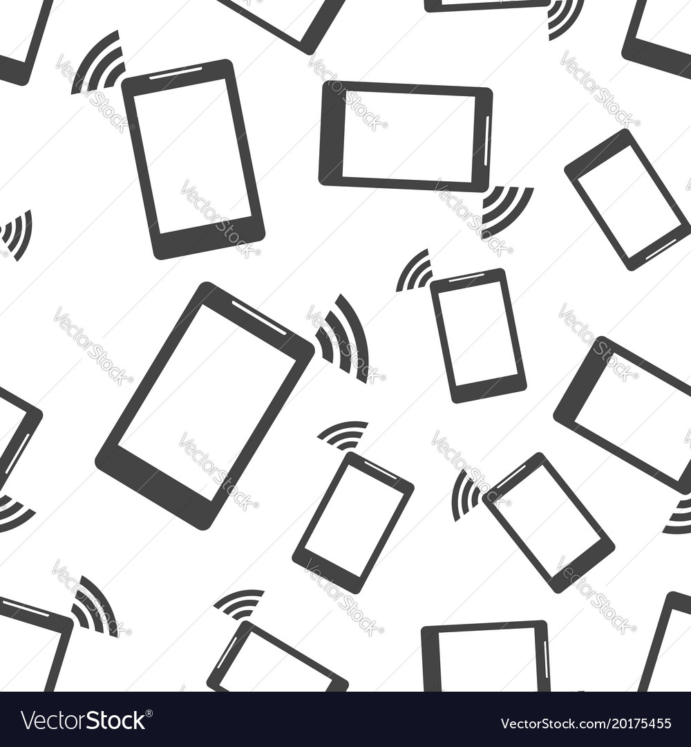 Smartphone seamless pattern background icon Vector Image