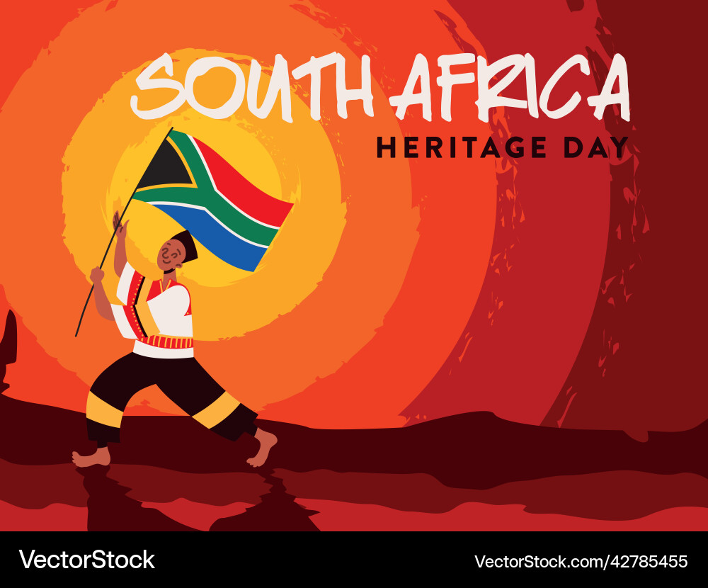 South africa heritage day Royalty Free Vector Image
