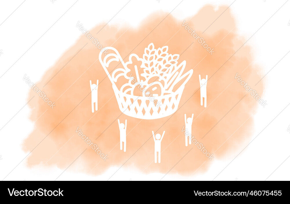 Watercolor style sdgs goal 2 zero hunger Vector Image