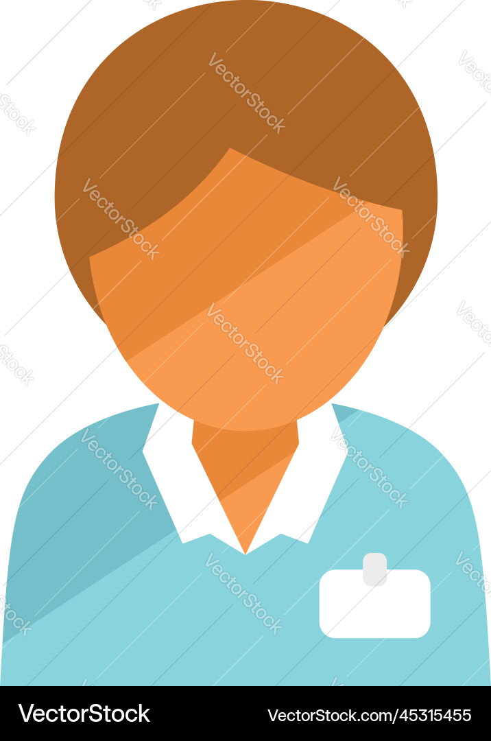 Woman expert icon flat quality Royalty Free Vector Image
