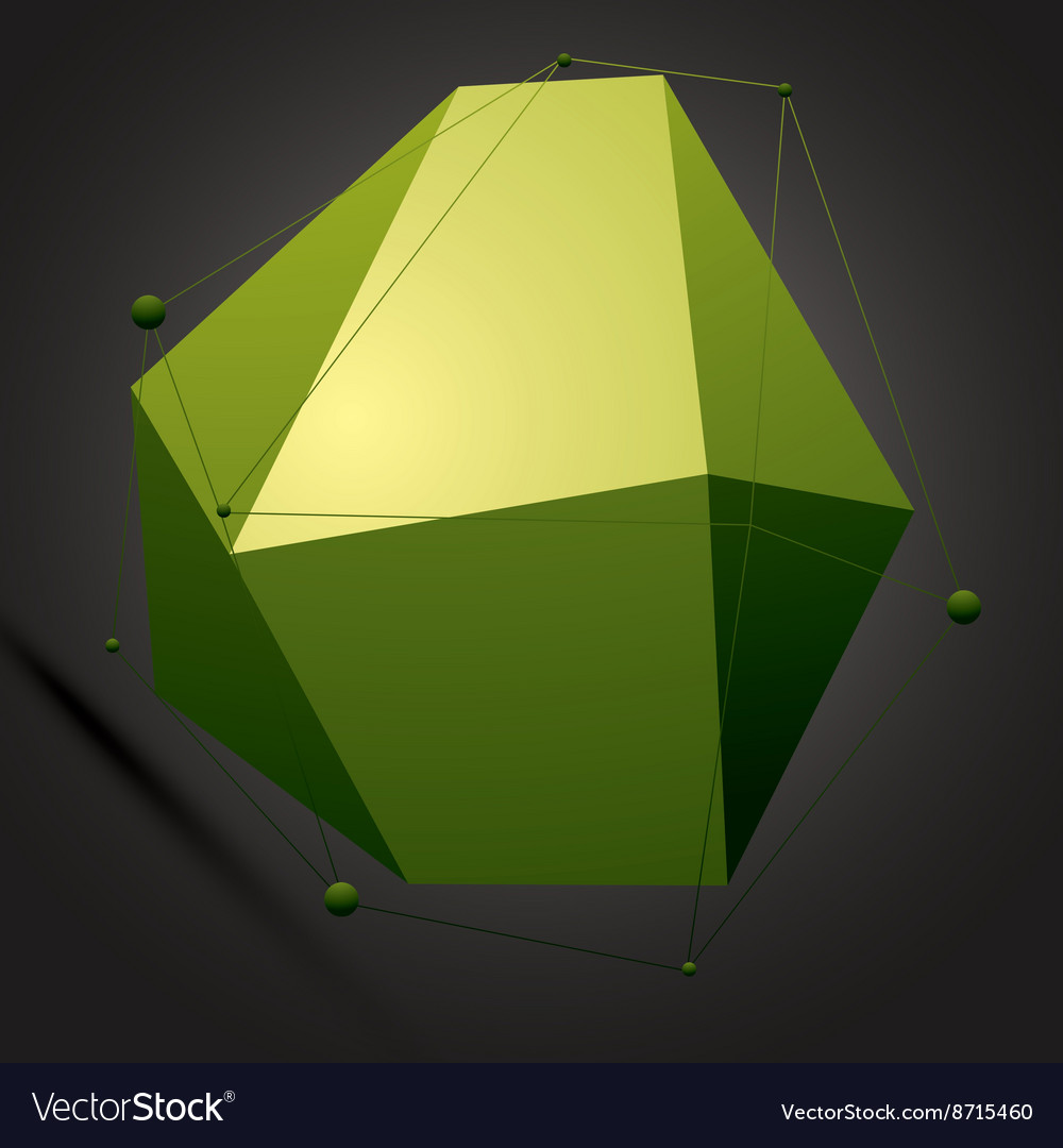 Asymmetric 3d Abstract Bright Construction Vector Image