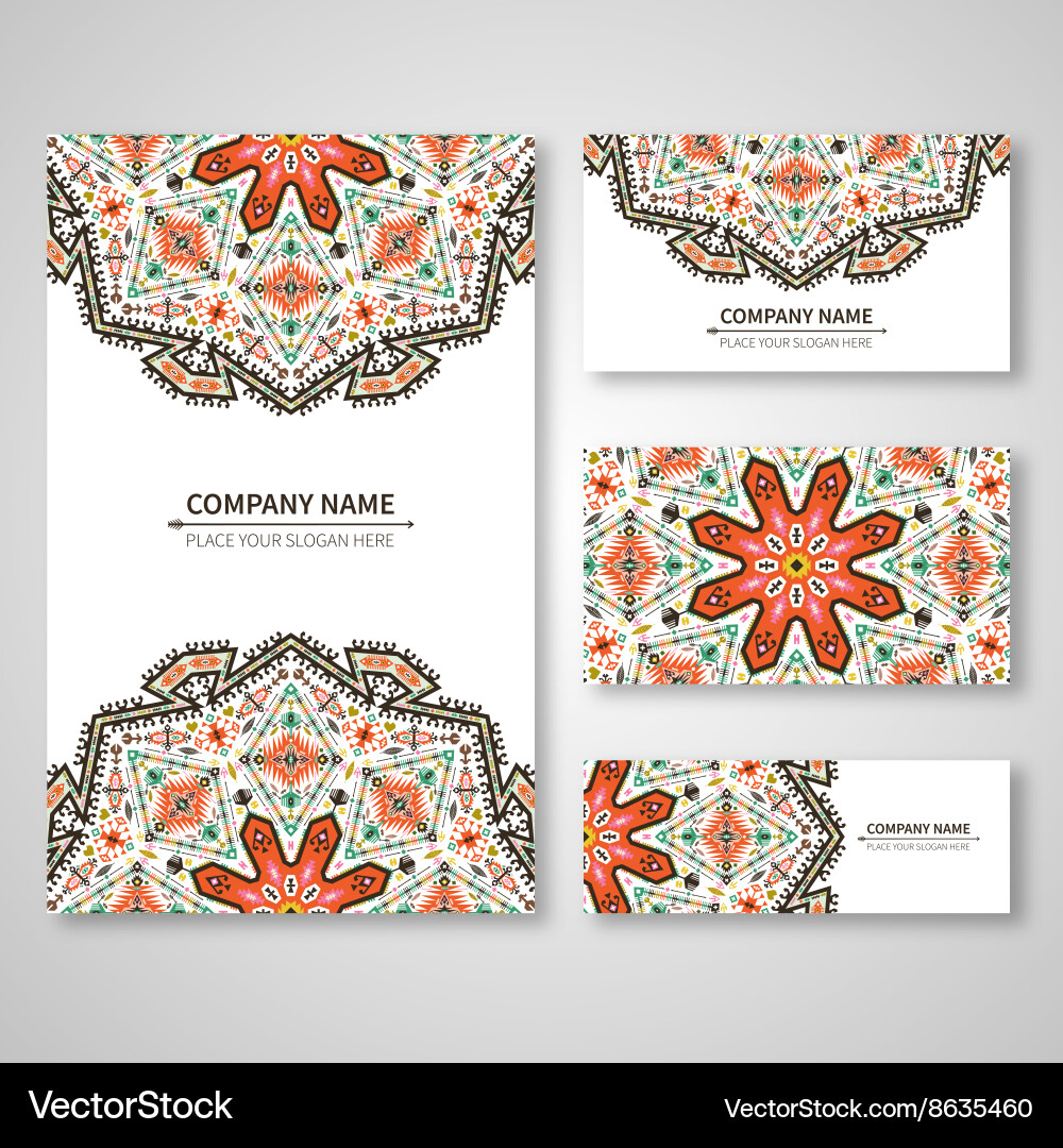 Business colorful card template Royalty Free Vector Image