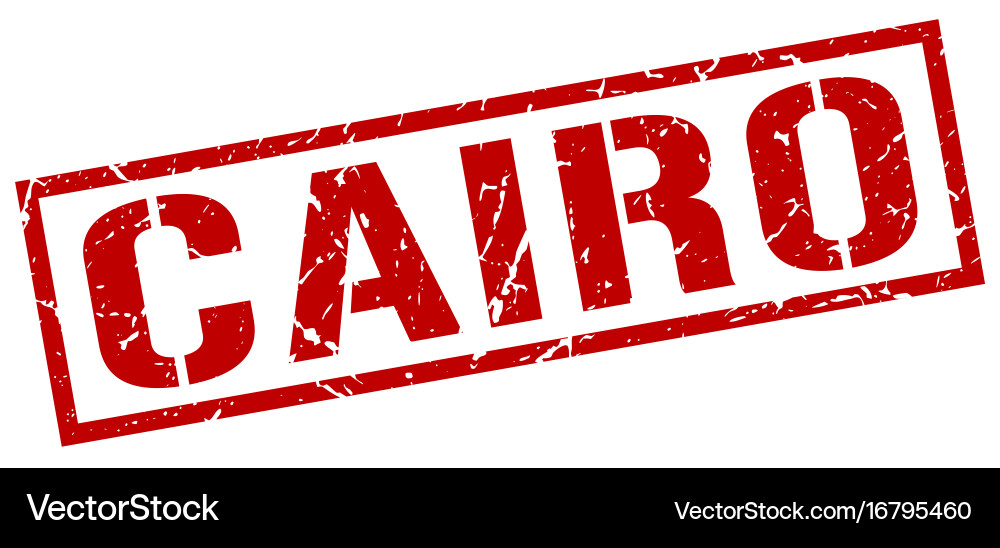 Cairo red square stamp Royalty Free Vector Image