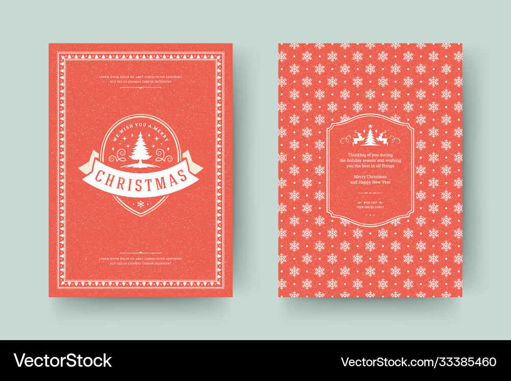 Christmas greeting card design template Royalty Free Vector