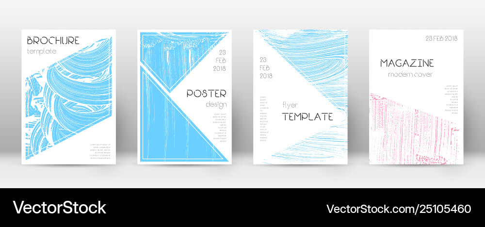 Cover page design template triangle brochure layo Vector Image