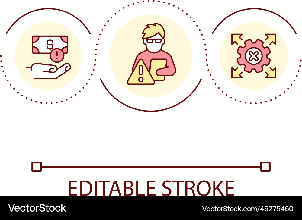 Lack of specialists loop concept icon Royalty Free Vector
