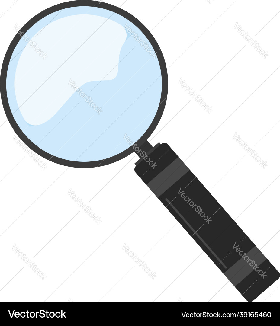 Magnifying glass on a white background Royalty Free Vector