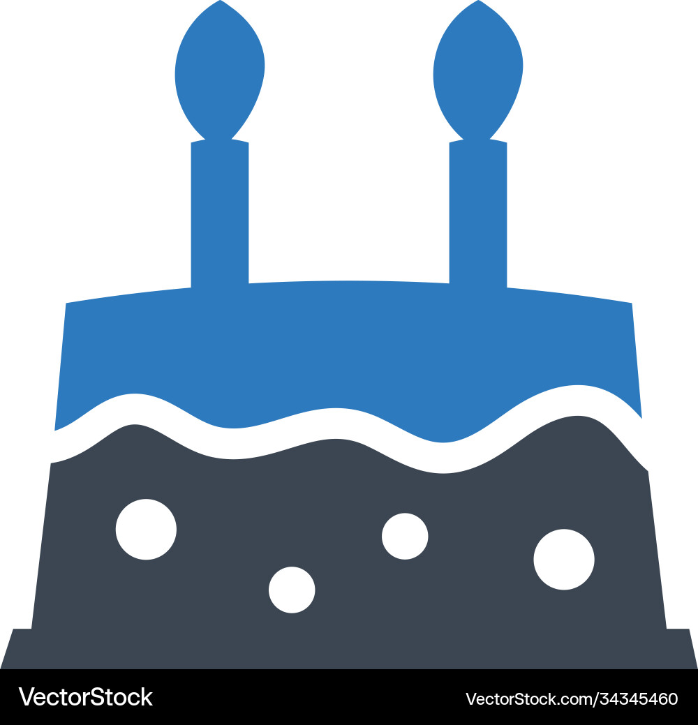Party cake icon Royalty Free Vector Image - VectorStock