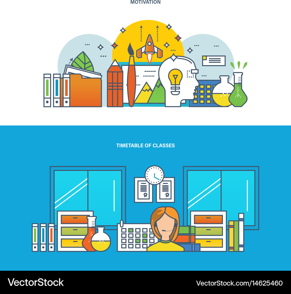 Purpose motivation achievement research Royalty Free Vector