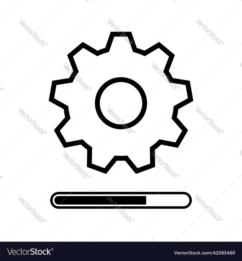 Update process icon upgrade progress Royalty Free Vector