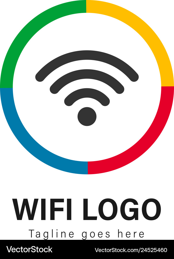 Wifi logo template design logo with modern Vector Image