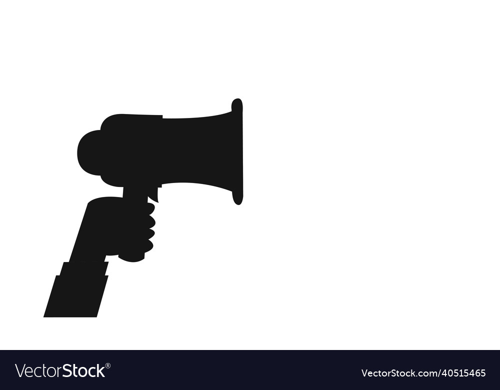 Attention please hand hold megaphone speaker Vector Image Attention please hand hold megaphone speaker Vector Image