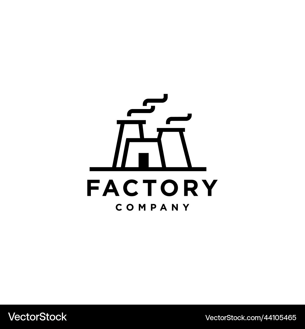 Factory industry logo design manufacturing Vector Image